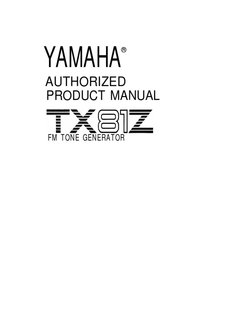 Yamaha Tx81z E-Um Hiq | PDF | Synthesizer | Compact Cassette