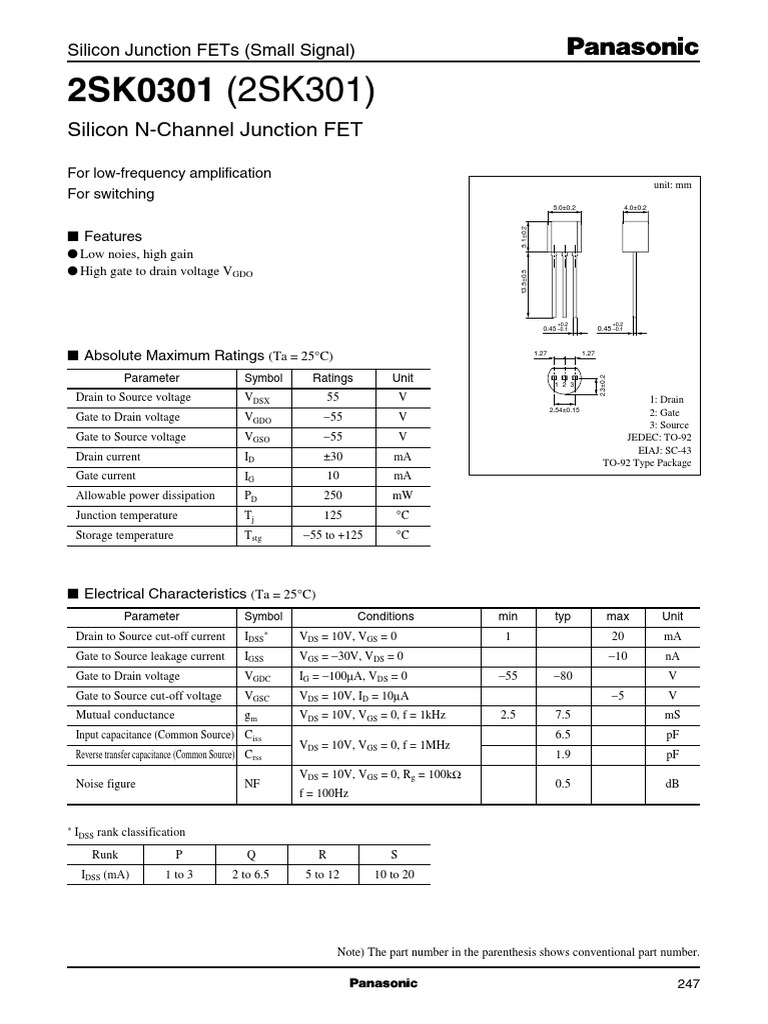Silicon N-Channel Junction FET | PDF | Field Effect Transistor | Exports
