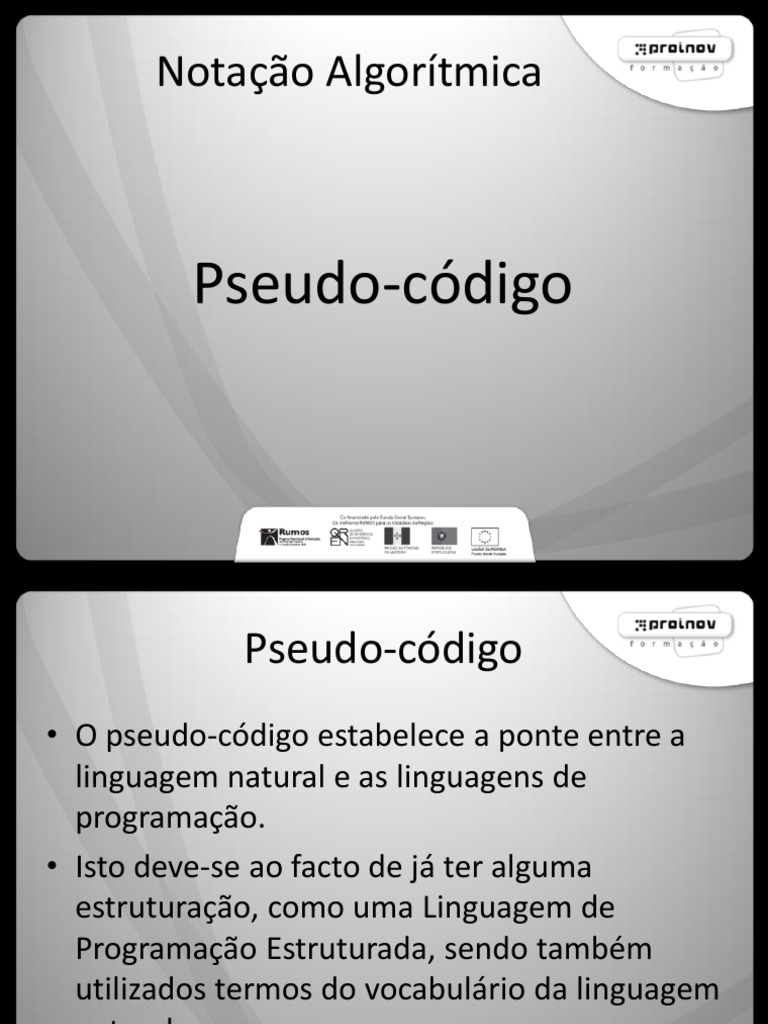 Pseudo Codigo | PDF | Algoritmos | Ciência da Computação Teórica
