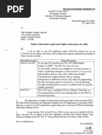 RTI Reply Format | PDF | Politics Of India | Government Of India