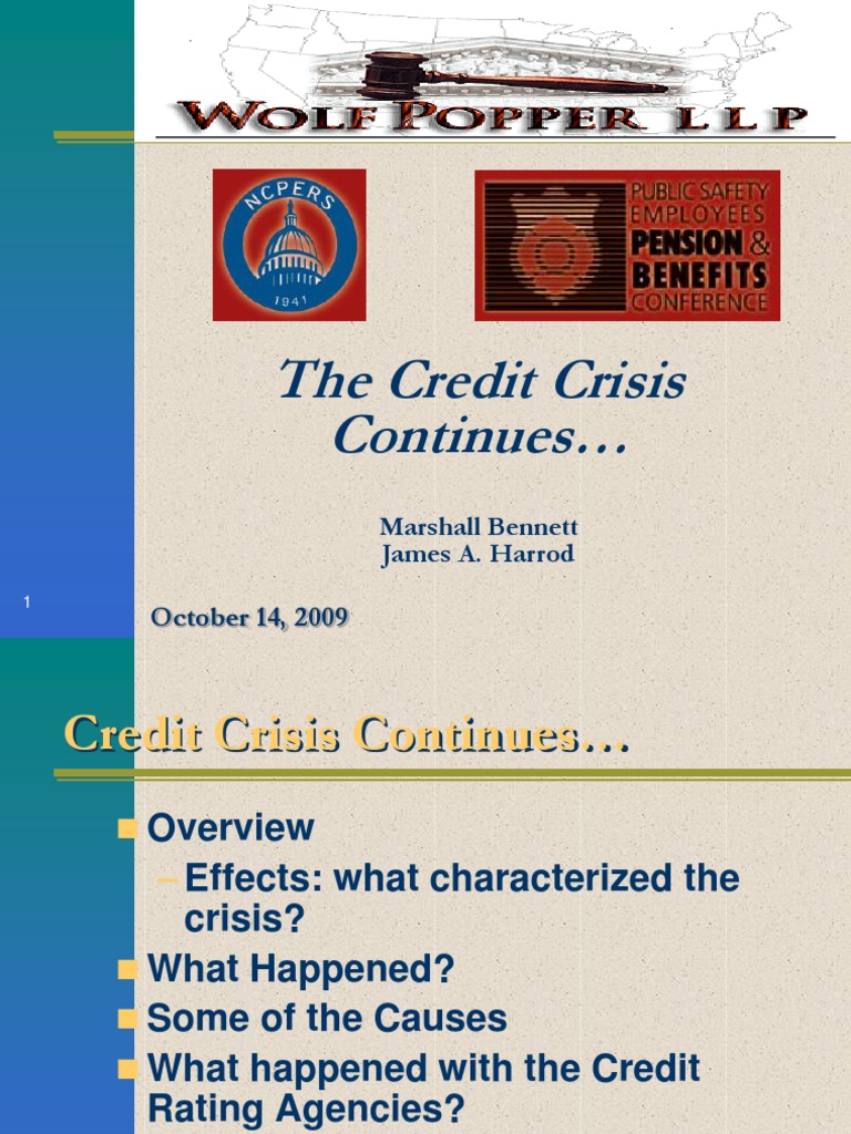 The Credit Crisis Continues : October 14, 2009 | PDF | Financial Crisis ...