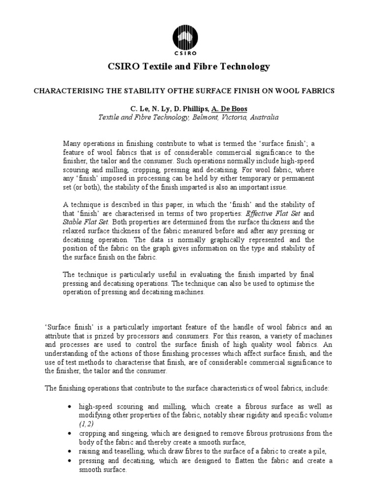 Csiro | PDF | Textiles | Wool