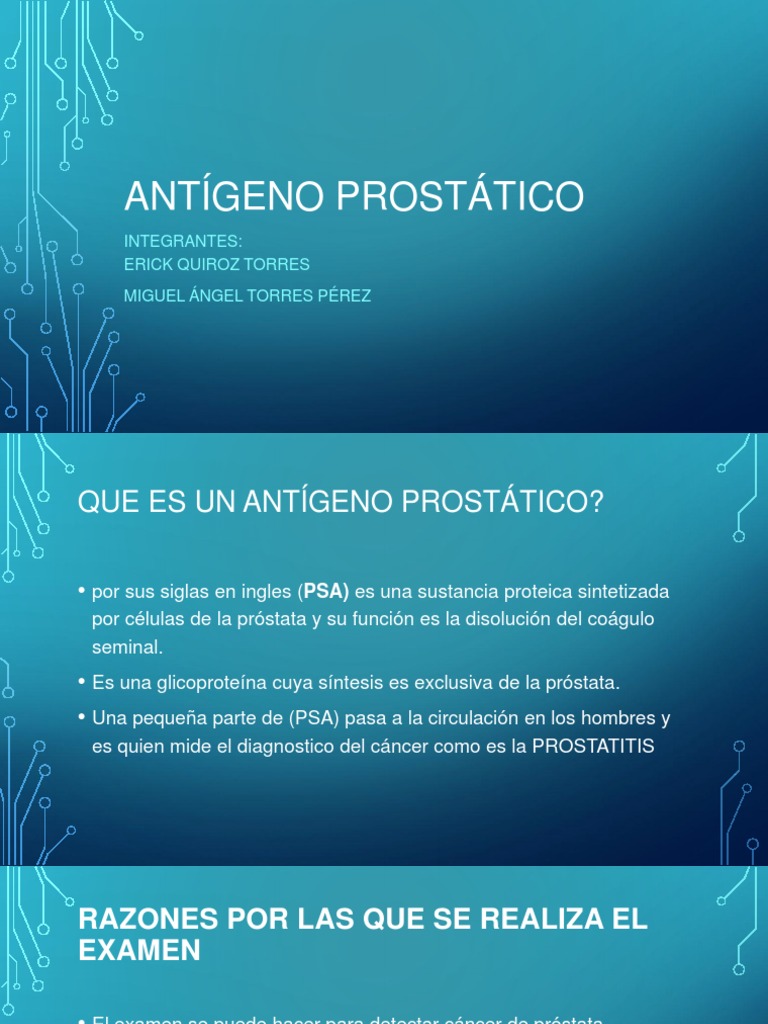 Antígeno prostático | PDF | Antígeno específico de la próstata | Cancer ...