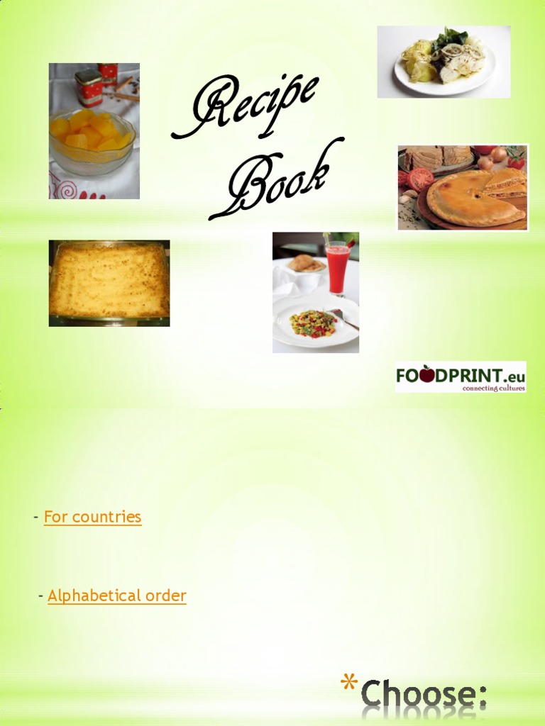 Recipe Book | PDF | European Cuisine | Regional & Ethnic Food