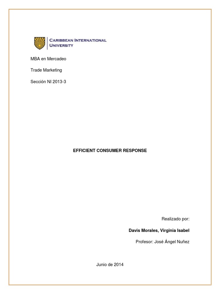 Efficient Consumer Response | Descargar gratis PDF | Publicidad | Marketing