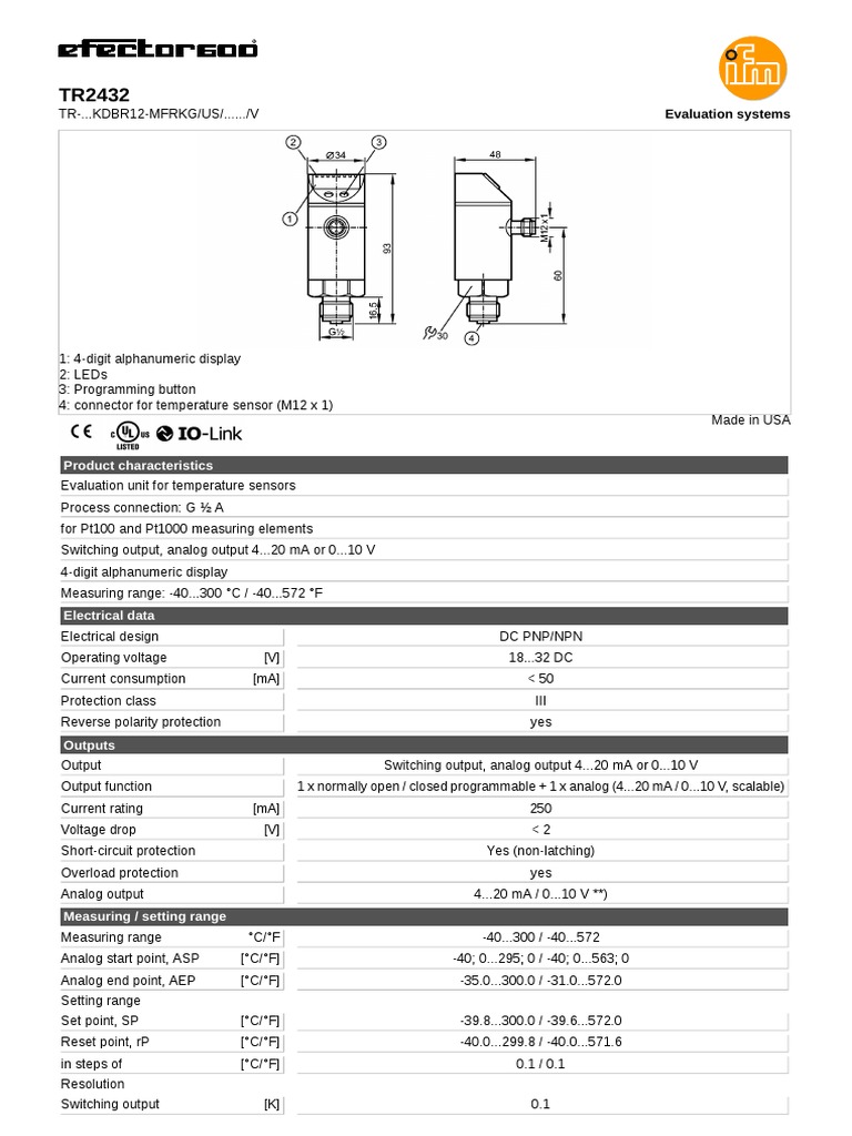 TR2432 | PDF | Analog Signal | Sensor