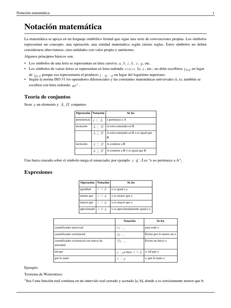 Notacion Matematica | PDF | Derivado | Verdad