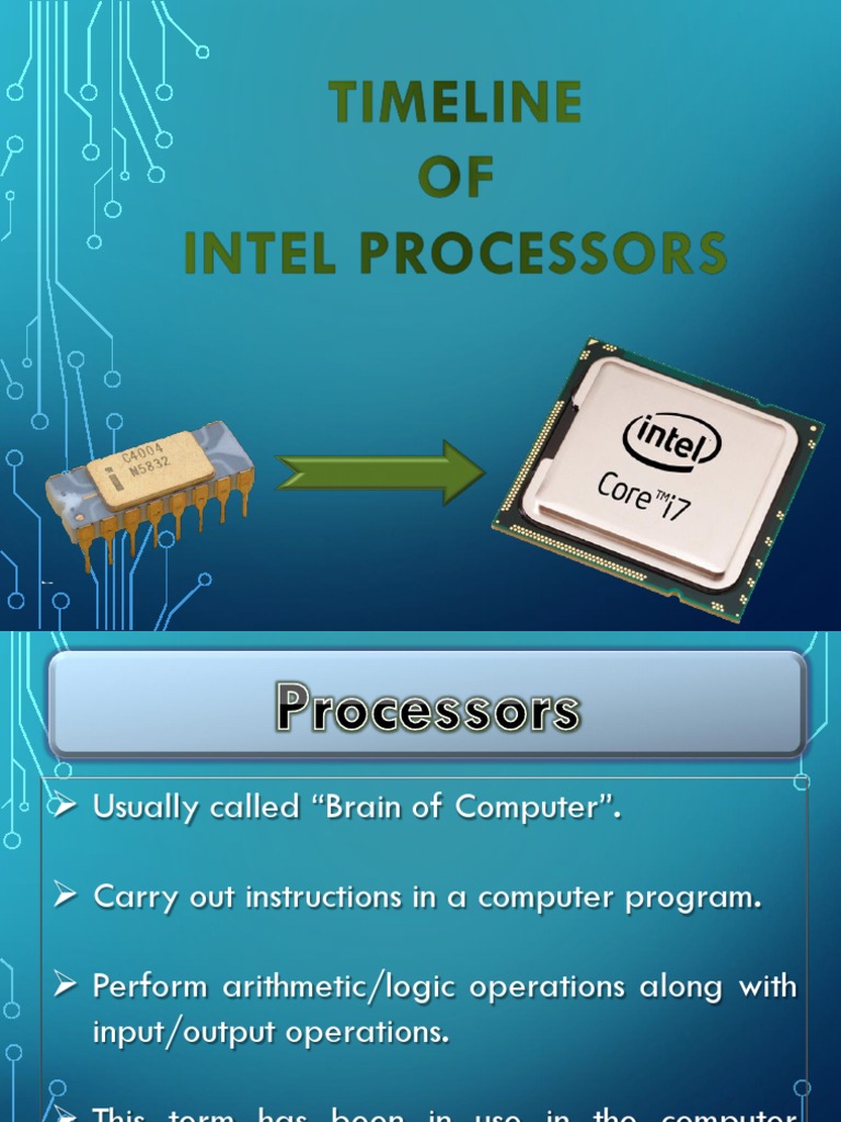 Timeline - Intel Processor | PDF | Central Processing Unit | Cpu Cache