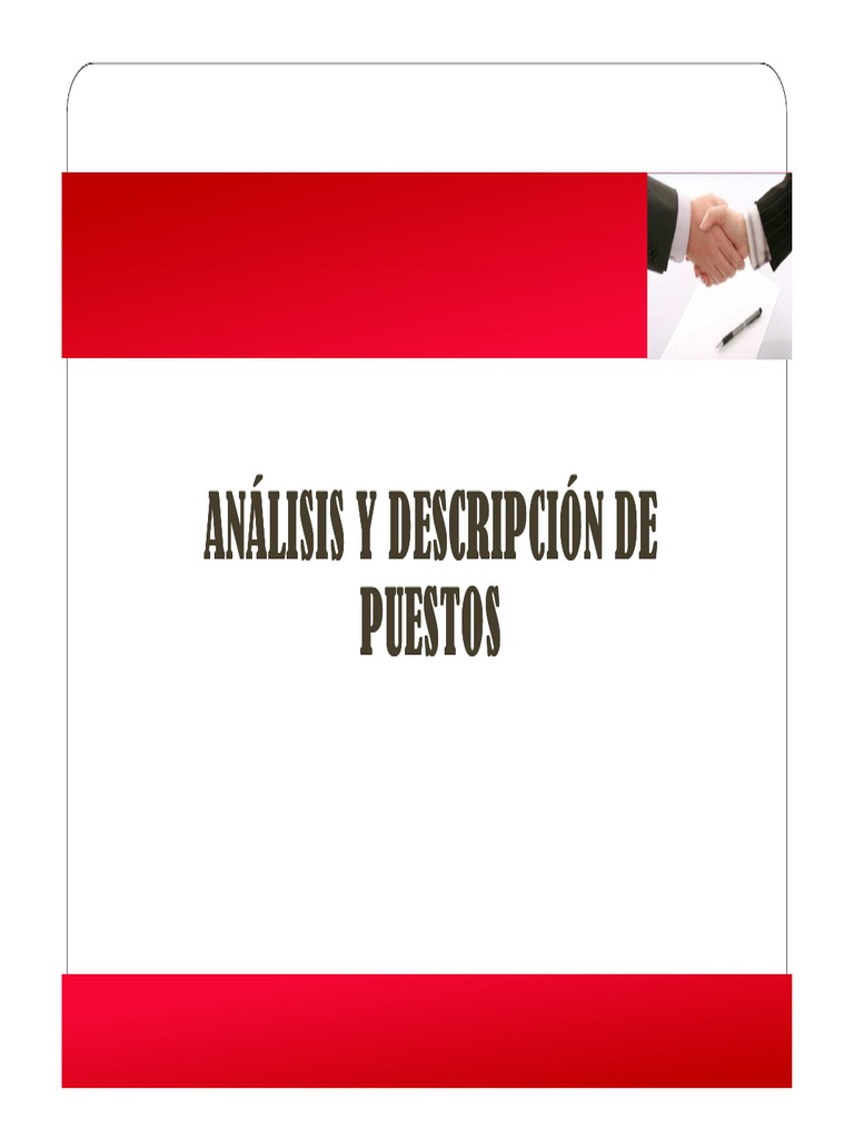 Analisis y Descripcion de Puestos | PDF
