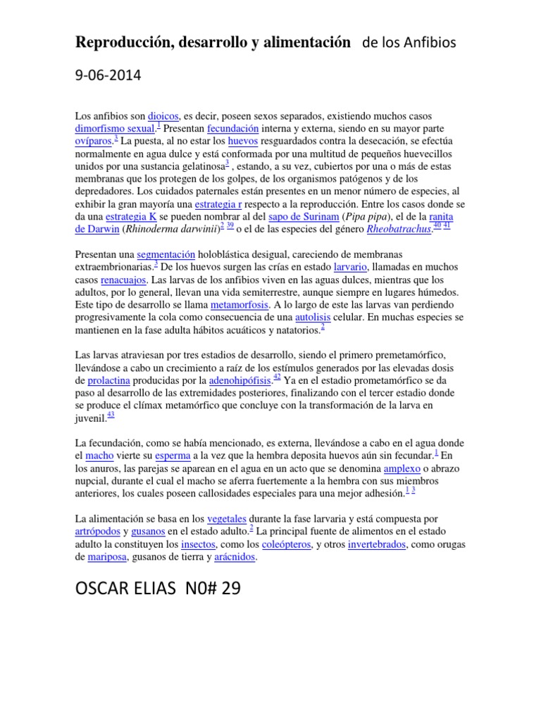 Los Anfibios Son Dioicos | PDF | Anfibio | Zoología
