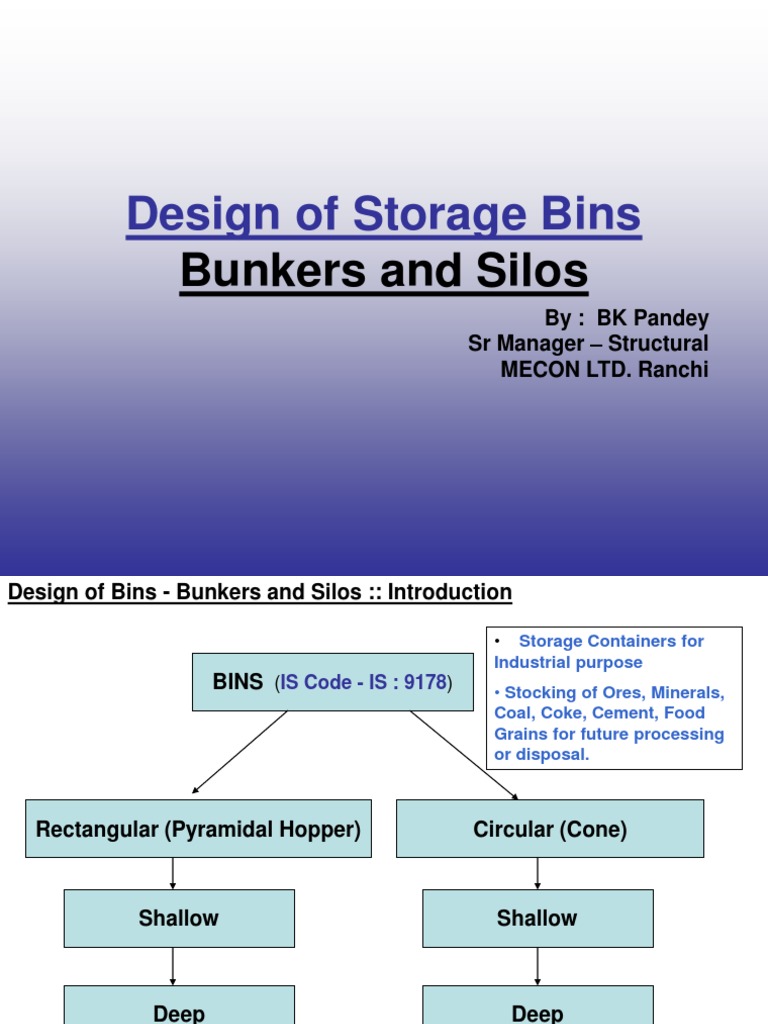 Design and Analysis of Storage Bins for Bulk Materials: A Guide to the ...
