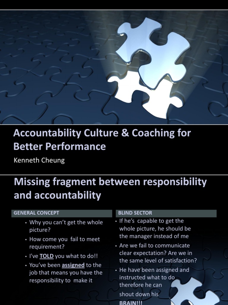 Accountability Culture & Coaching For Better Performance | PDF ...