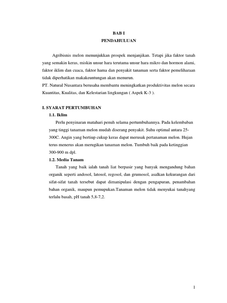 Proposal Tanaman Melon | PDF | Griya & Taman | Sains & Matematika