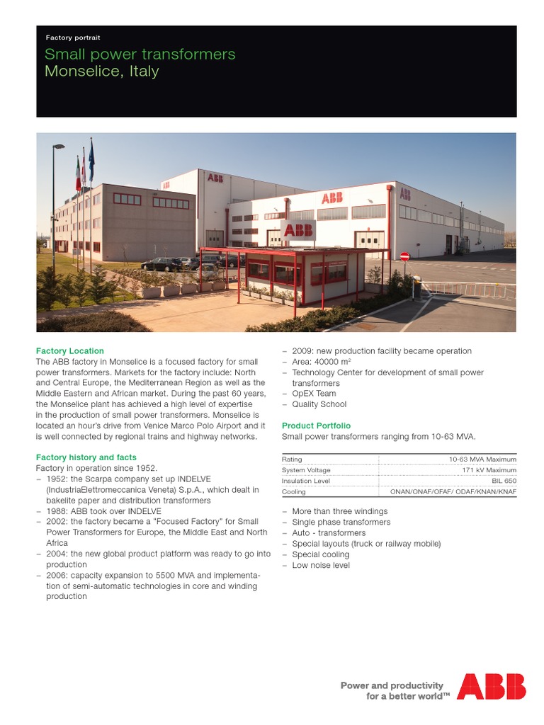 ABB Factory in Italy | PDF | Transformer | Occupational Safety And Health