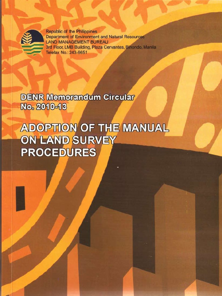 Adoption of The Manual On Land Survey | Download Free PDF | Surveying ...