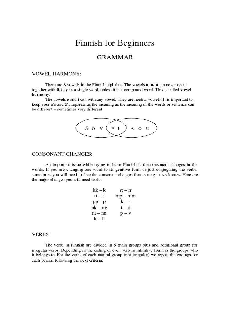 Finnish Learning Book | PDF | Adjective | Linguistic Typology