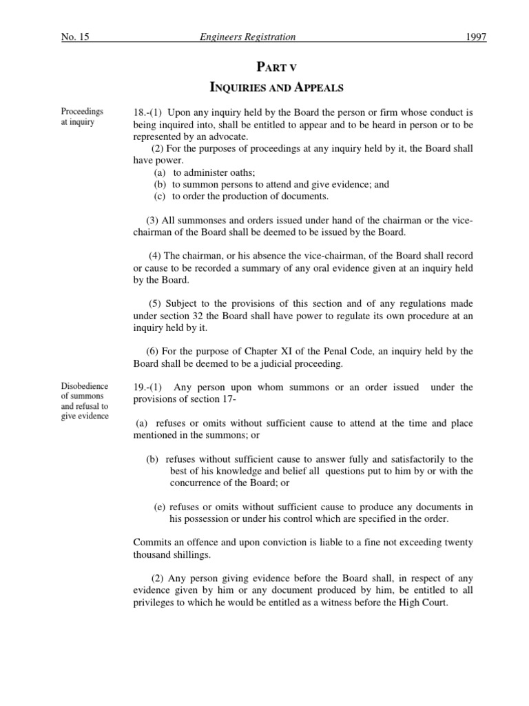 Engineers Registration Inquiry Procedures | PDF | Government ...