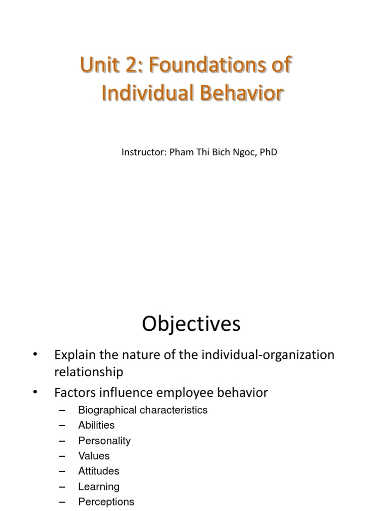 02 Foundation of Individual Behavior | PDF | Reinforcement | Attitude (Psychology)