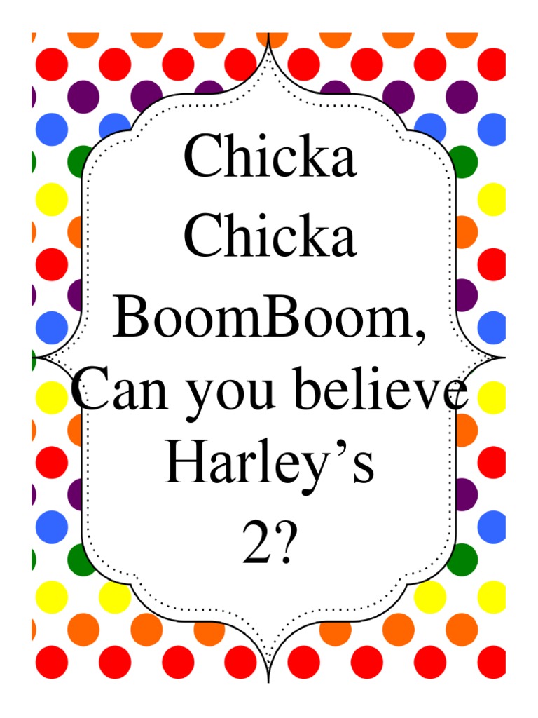 Chicka Chicka Boom Boom Sign | PDF
