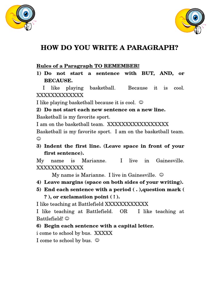 How Do You Write A Paragraph | PDF | Paragraph