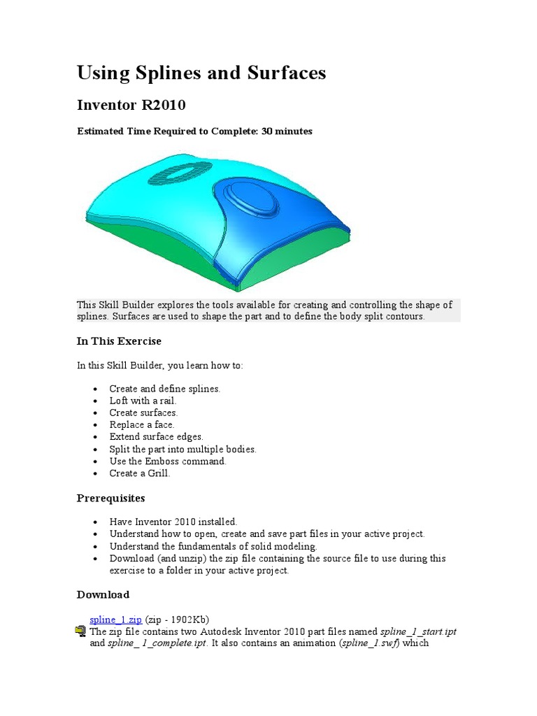 Using Splines and Surfaces | PDF | Computing And Information Technology