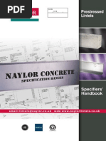 Naylor Lintels | PDF | Specification (Technical Standard) | Prestressed ...