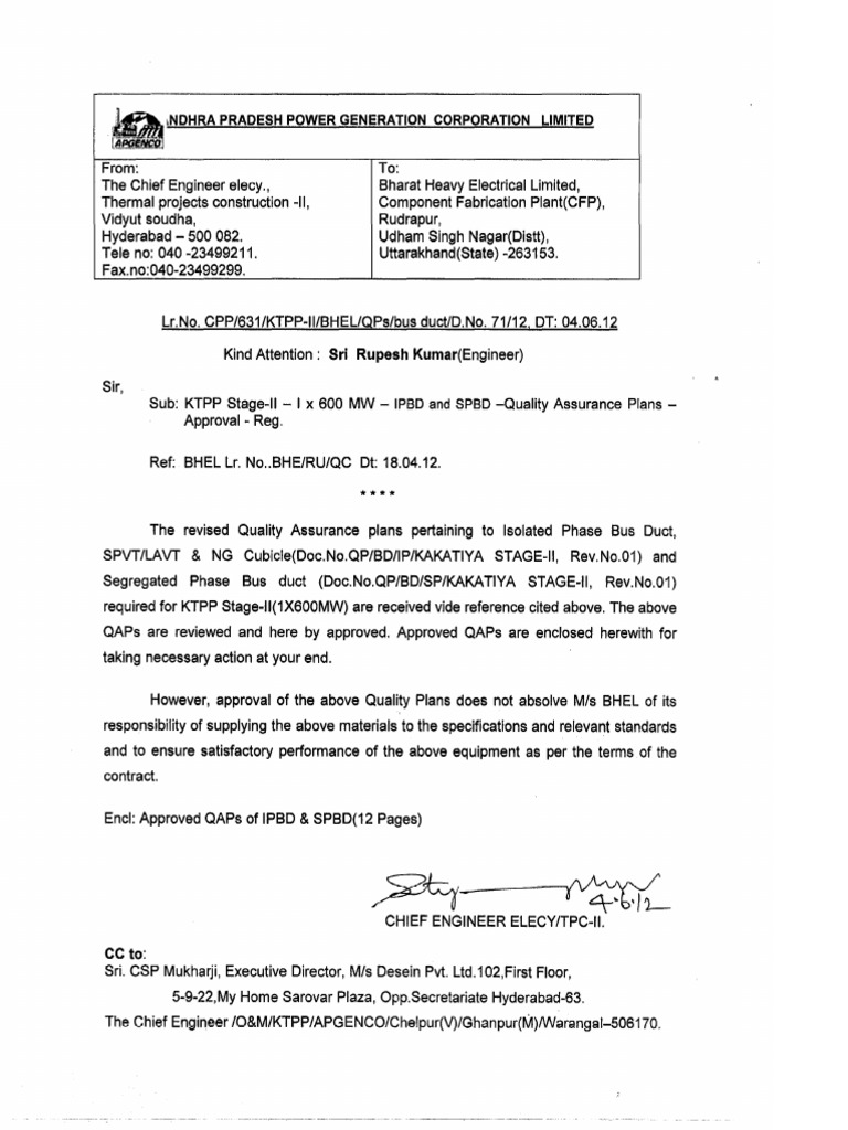 IPBD and SPBD QAP Approval | PDF