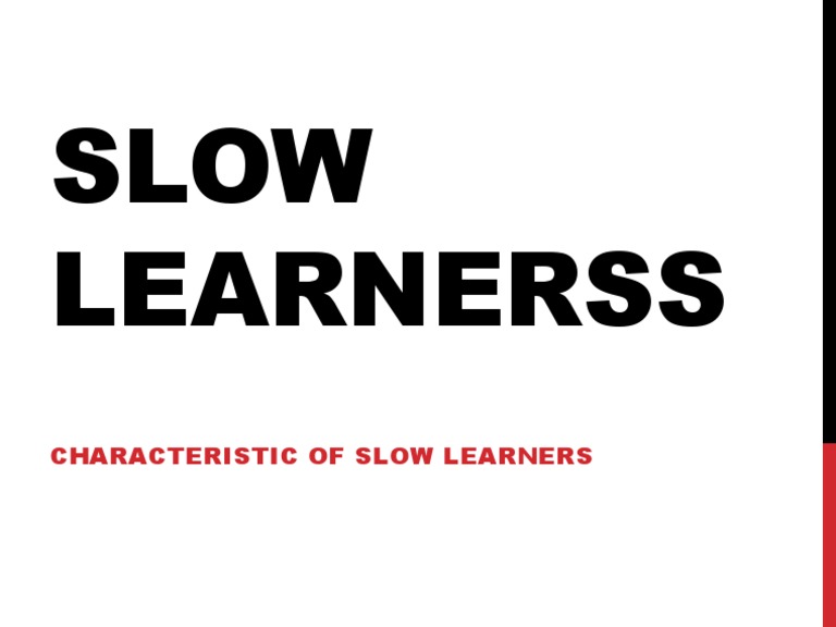Slow Learners | PDF