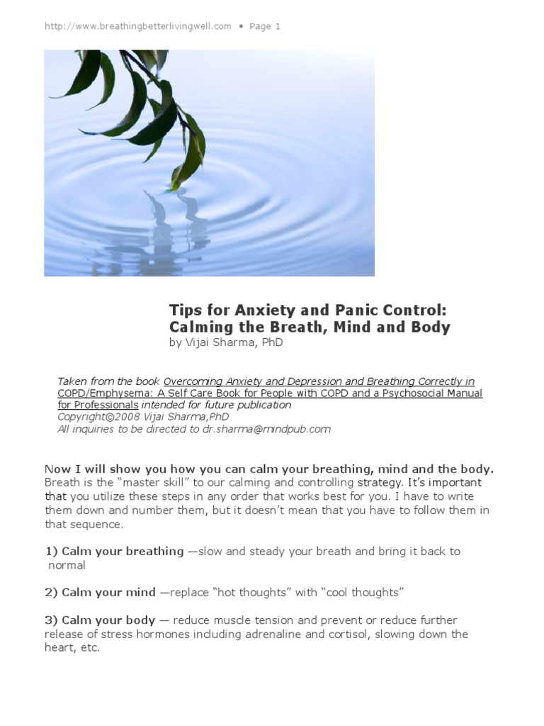 Calm Breath | PDF | Breathing | Relaxation (Psychology)
