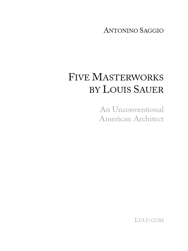 Five Masterworks by Louis Sauer - 9103559 PDF | PDF | Apartment