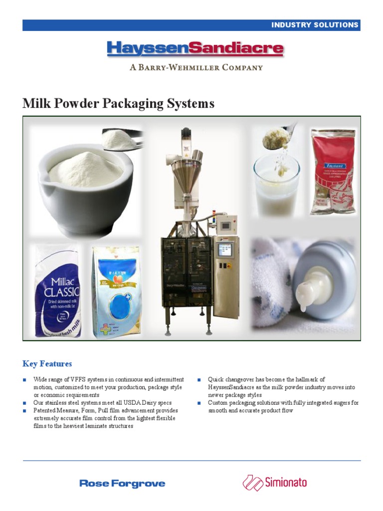 Milk Powder Brochure | PDF | Dairy | Packaging And Labeling