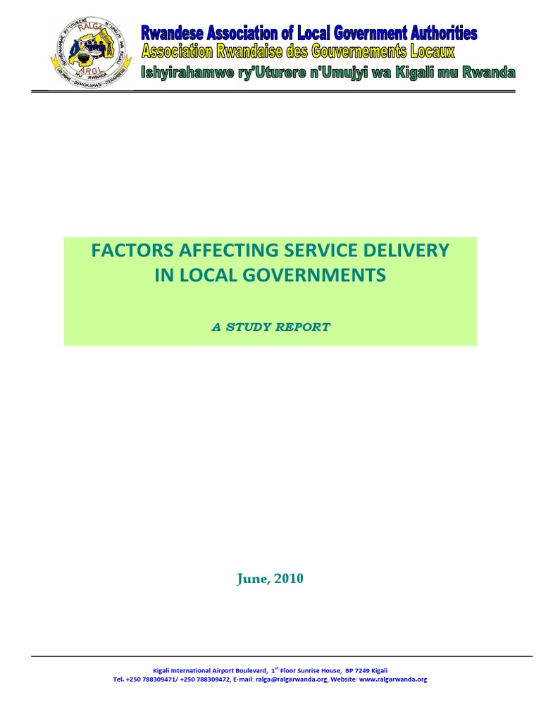 Factors Influencing Local Service Delivery | PDF | Millennium ...