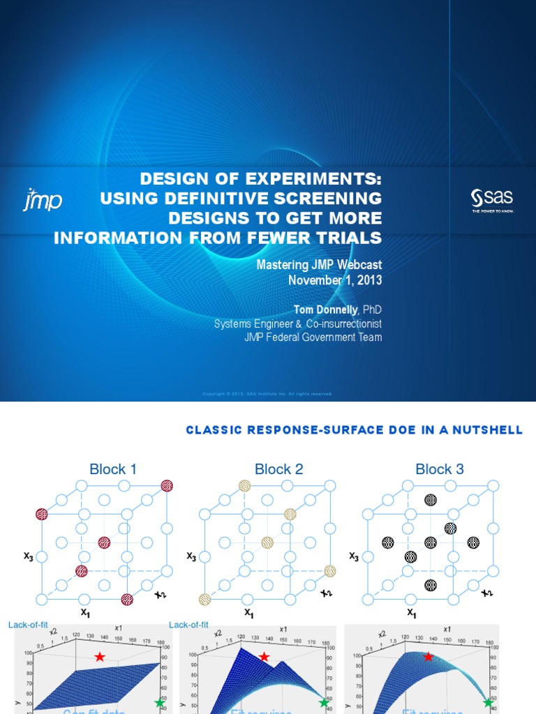 Mastering JMP Definitive Screening Designs | PDF | Air Pollution ...