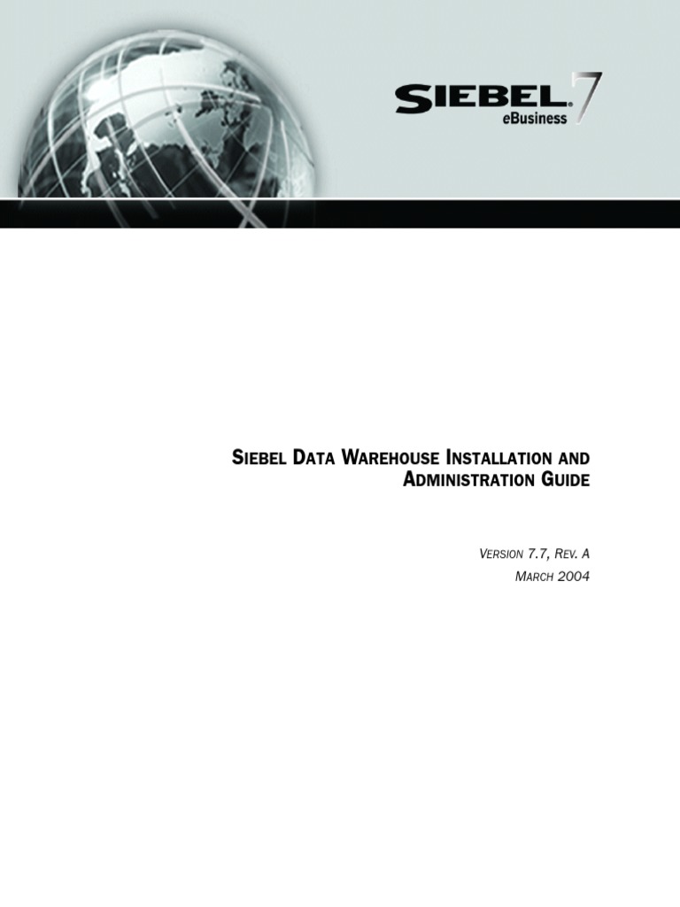 Siebel Data Warehouse Installation and Administration Guide | PDF | Oracle Database | Ibm Db2