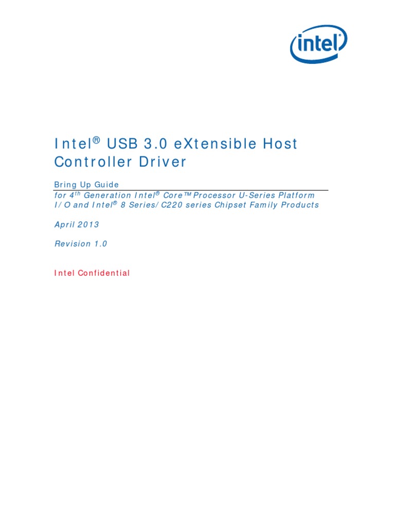 Intel USB 3.0 XHC Driver - Bring Up Guide r1.0 | PDF | Installation (Computer Programs) | Usb