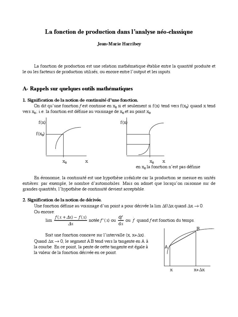 Fonction Production | PDF | Fonction de production | Croissance économique