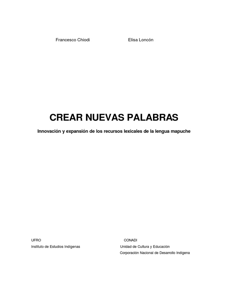 Crear Nuevas Palabras | PDF | Lengua española | Multilingüismo