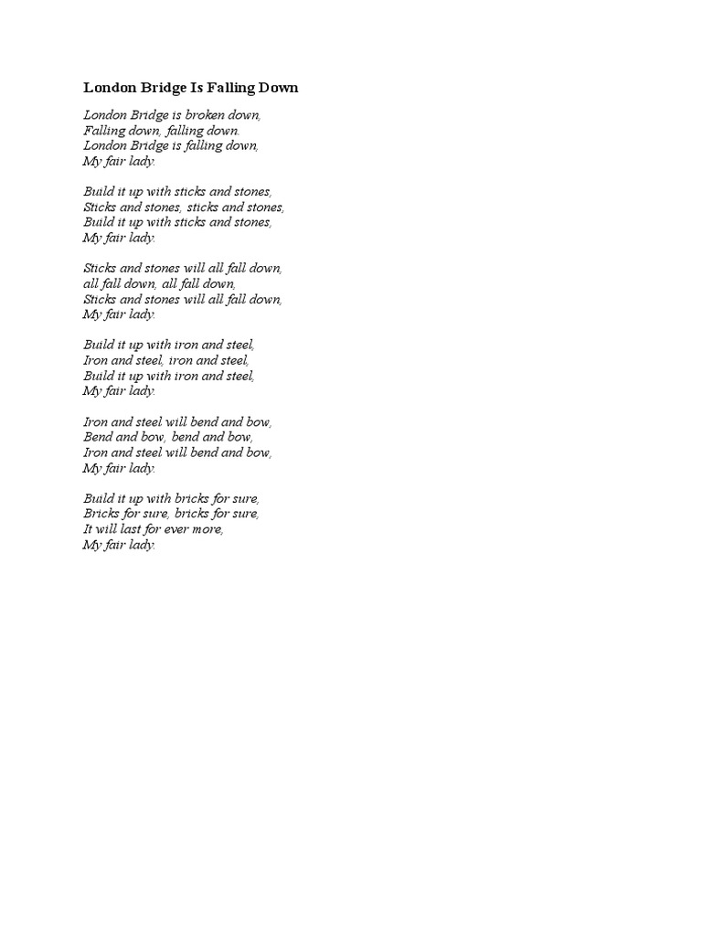 London Bridge Is Falling Down Poem The Dark Meaning Behind 'London