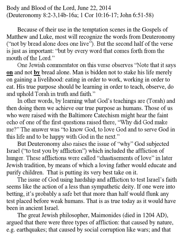 Body and Blood of Christ | PDF | Religious Belief And Doctrine | Theology