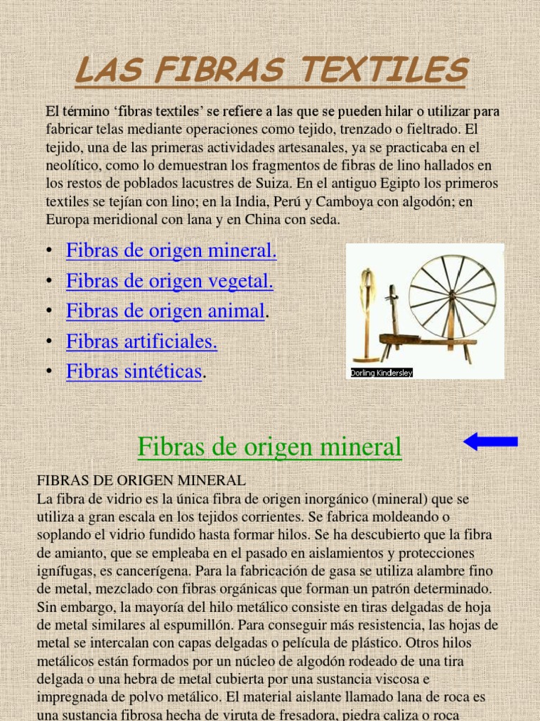 Las Fibras Textiles | PDF | Fibra sintética | Seda