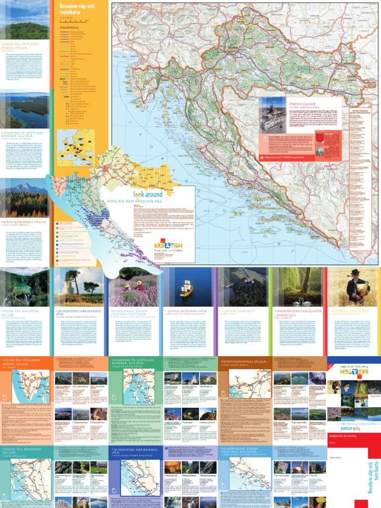 Kroatiens Väg - Och Turistkarta | PDF