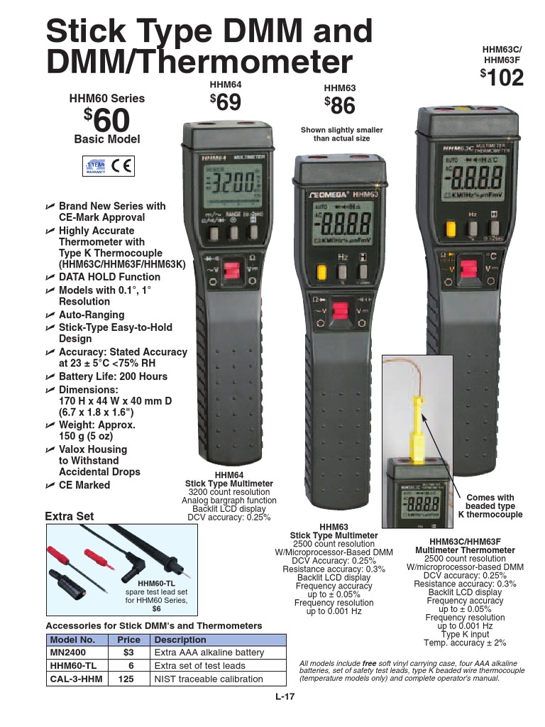 Stick Type DMM | PDF | Flow Measurement | Instrumentation