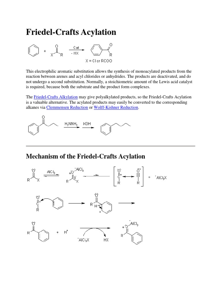 Friedel-Craft Acylation & Friedel-Craft Alkylation | PDF