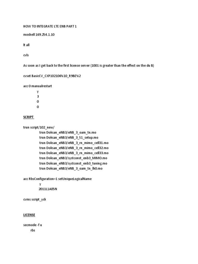 Integrating and Configuring an LTE eNodeB: A Step-by-Step Guide | PDF