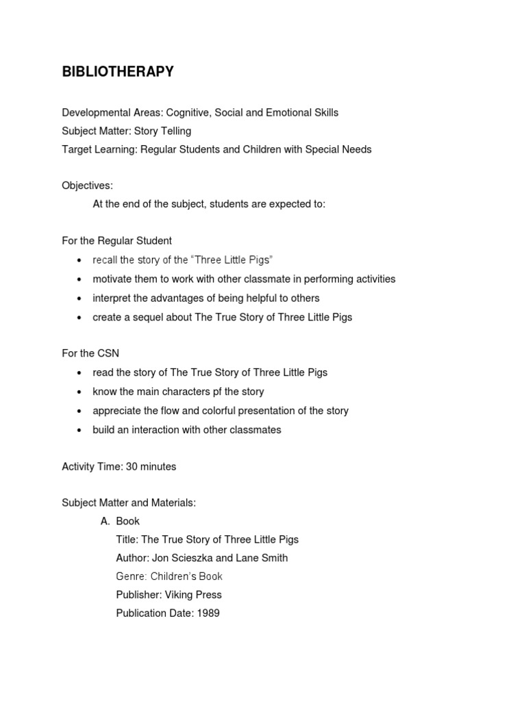 Three Little Pigs Lesson Plan | PDF | Gray Wolf | Teachers