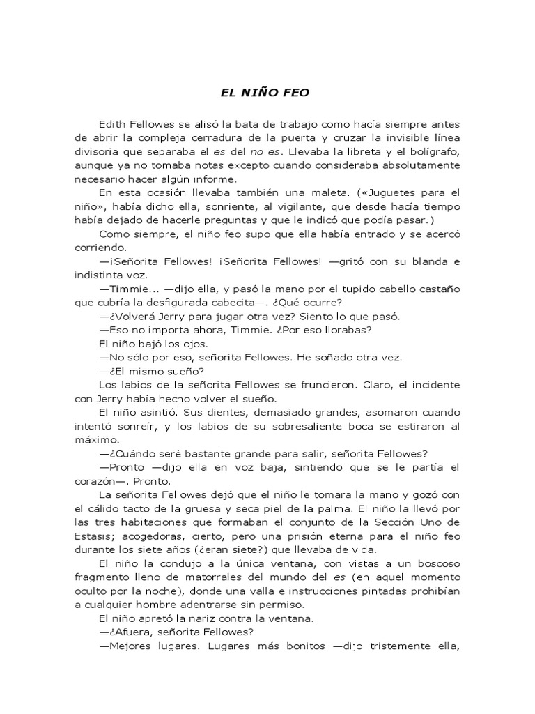 Asimov Isaac - EL NIÑO FEO | PDF | Analogía | Naturaleza