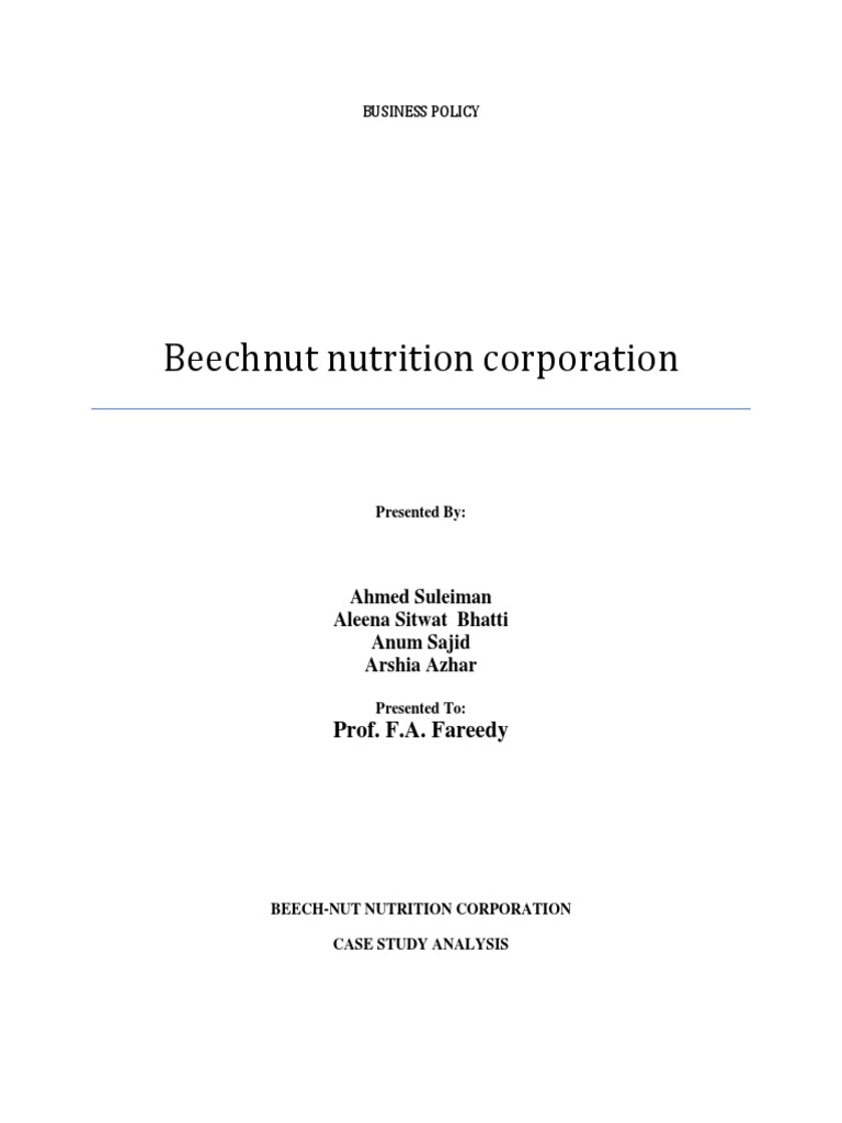 Beach Nut | PDF | Nestlé | Integrity