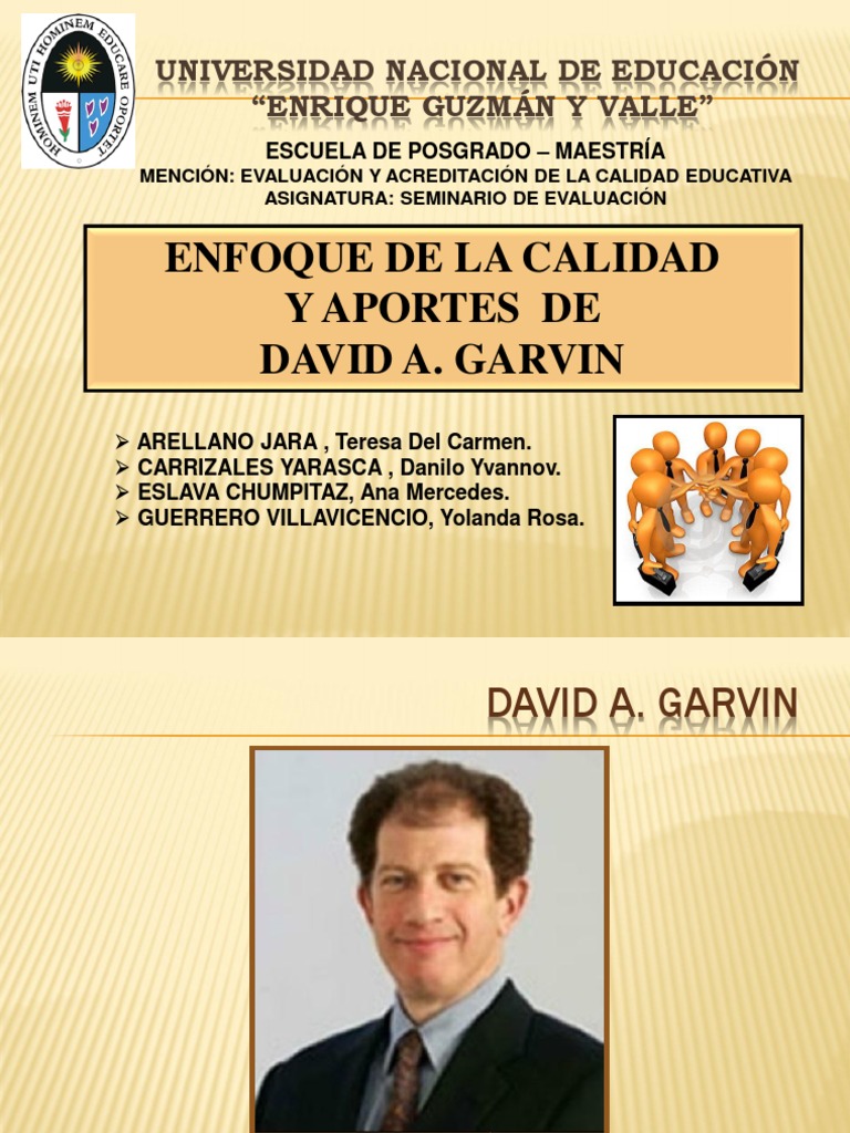 David Garvin Exposicion Final | PDF | Ingeniería de confiabilidad ...