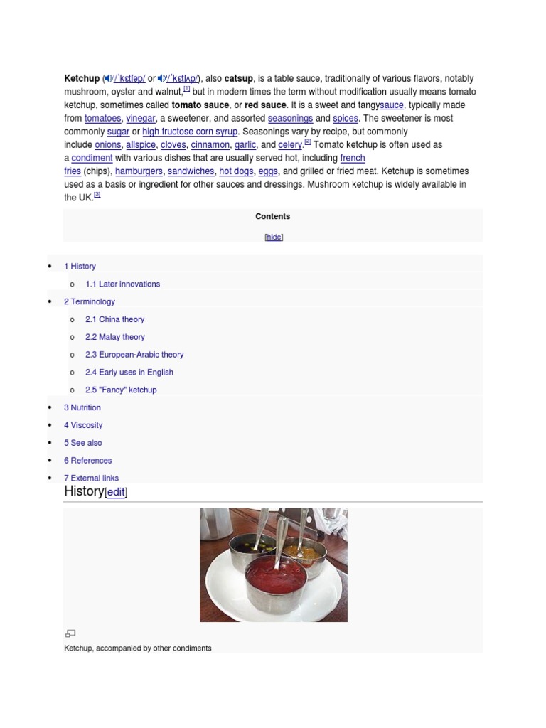Ketchup | PDF | Ketchup | Condiments