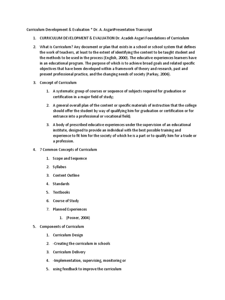 Curriculum Development Pdf Curriculum Teachers